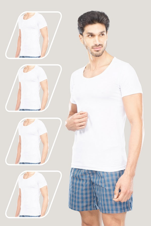 Alpha RNS Cotton White Vest Combo | Vest | Mens Vest Combo